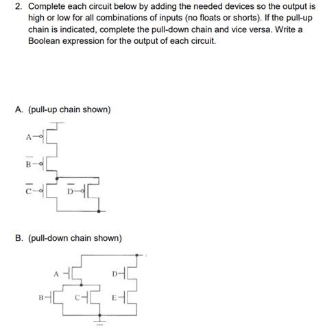 Solved Complete Each Circuit Below By Adding The Needed