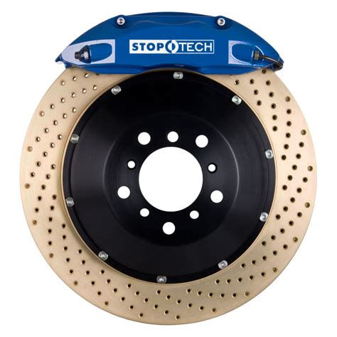 Stoptech Rear Bbk With Blue St 40 Calipers Drilled Zinc Plated