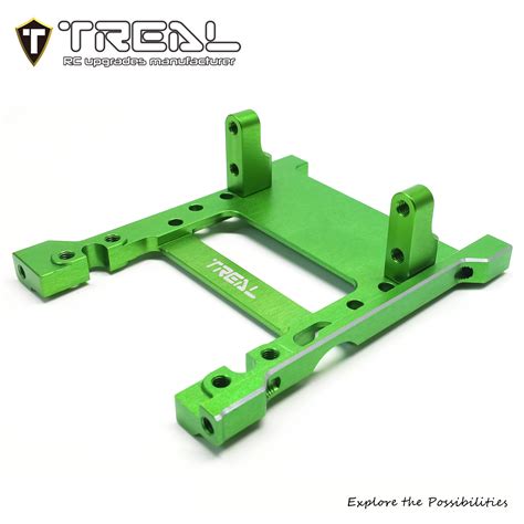 TREAL SCX10 Pro Front Chassis Brace Servo Winch Mount Aluminum 7075 CNC Billet Machined