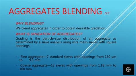 Aggregates Blending Lcc Pptx