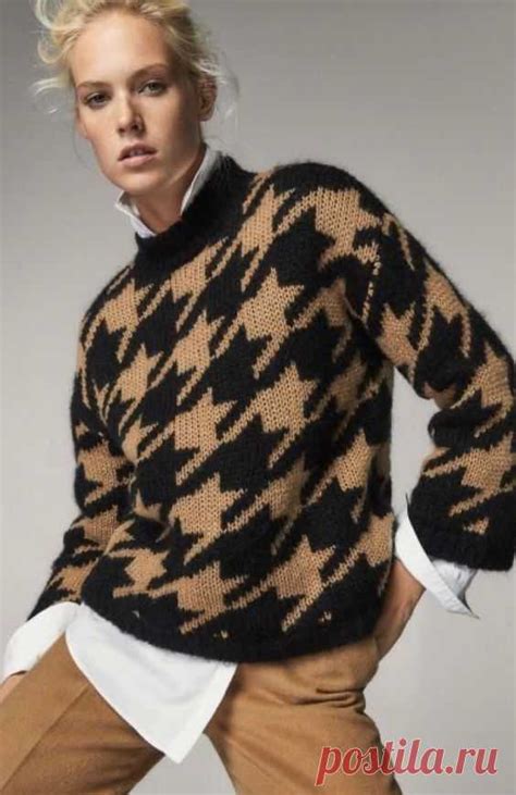 167 схем свитера спицами с описание вязания джемпера Постила