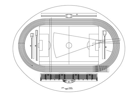 Cad Drawing Details Of Sports Playground 2d View Plan Dwg File Cadbull
