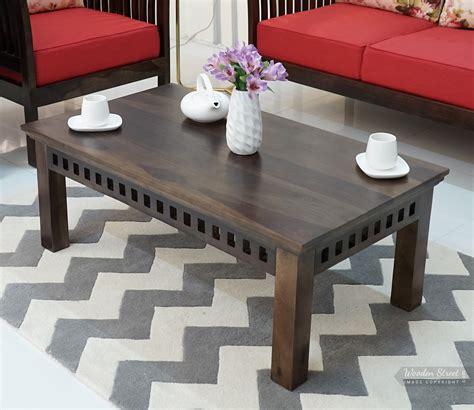 Buy Adolph Coffee Table Walnut Finish At 37 Off Online Wooden Street