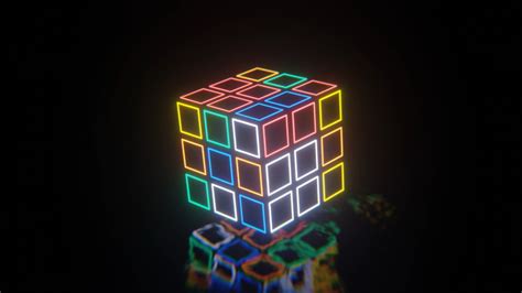 I Made A Neon Rubiks Cube Animation Ranimation