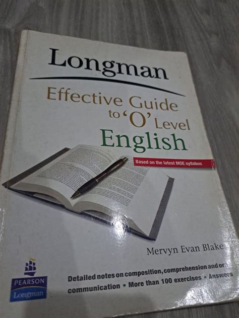 Longman Effective Guide To O Level English Hobbies And Toys Books And Magazines Textbooks On
