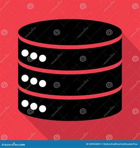 Database Storage Icon With Shadow Internet Network Server Cloud Data Symbol Connection System