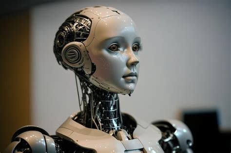 Premium Ai Image Futuristic Ai Android Robot