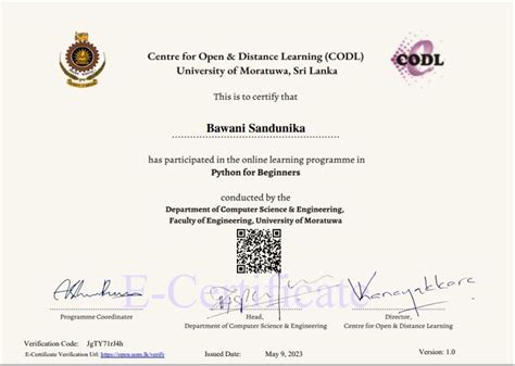 Universityofmoratuwa Codl Pythonforbeginners