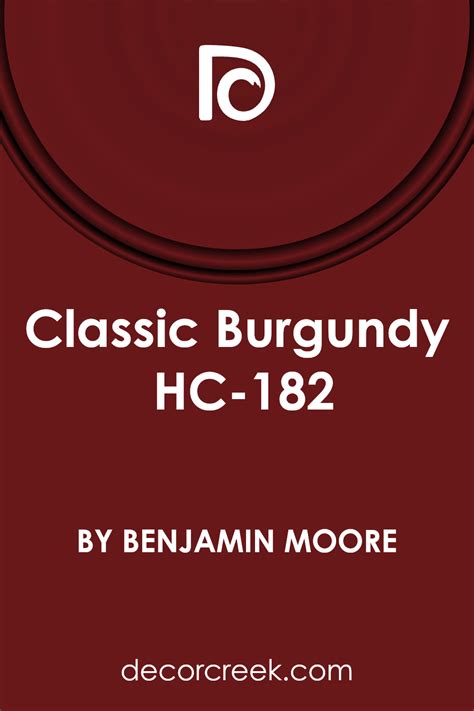 Classic Burgundy Hc 182 Paint Color By Benjamin Moore Decorcreek