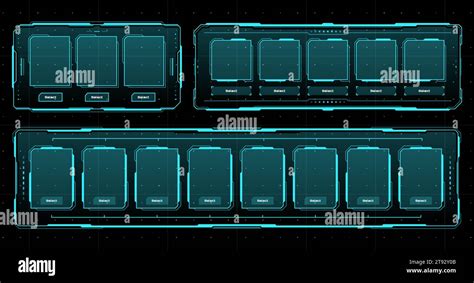 Hud Sci Fi Futuristic Game Frames Displays And Screens Info Boxes Ui Interface In Digital