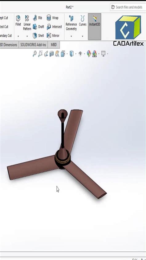 CAD EXERCISE FAN SOLIDWORKS Cad Solidworks D Autodesk Dmodeling Ddesign Autocad