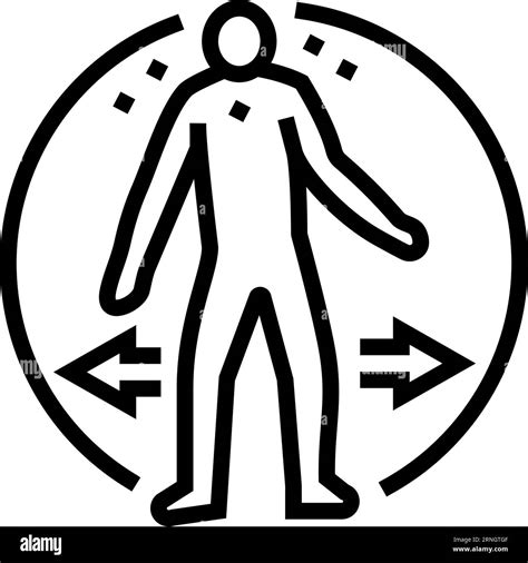 Loss Coordination Disease Symptom Line Icon Vector Illustration Stock