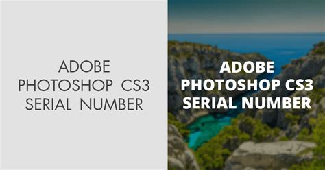 Adobephotoshop Cs3 Serial Number Free Download