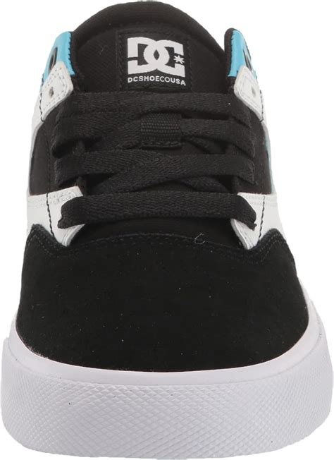 Dc Mens Kalis Vulc Low Top Casual Skate Shoeblackwhiteblue Dc Shoes