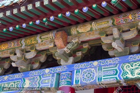 挑檐枋 撩风槫 额枋 彩画 传统文化 文化艺术 摄影素材 汇图网www huitu