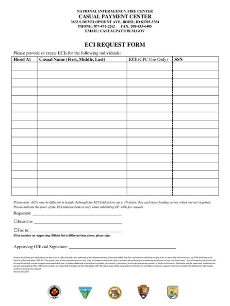 Fillable Online Eci Request Form Fax Email Print Pdffiller