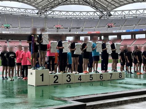 7月8日（月）通信陸上大会 2年100m・女子リレー 北信越出場 魚沼市立小出中学校
