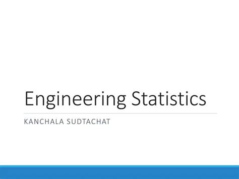 Ppt Engineering Statistics Powerpoint Presentation Free Download