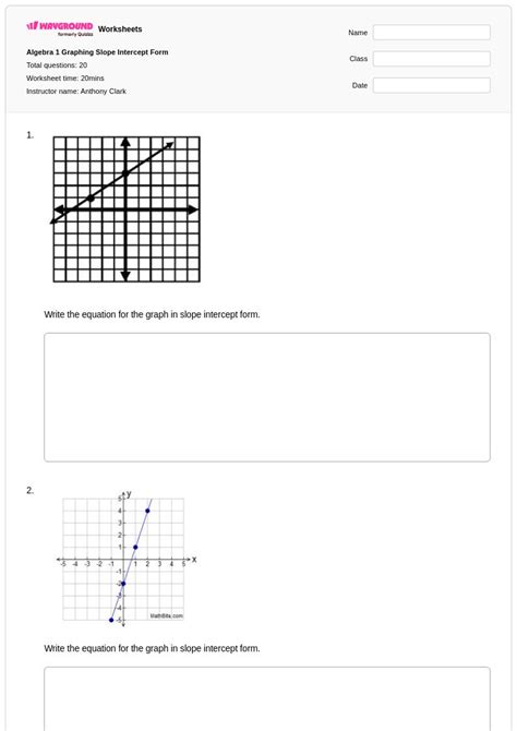 50 Graphing Slope Worksheets On Wayground Free And Printable