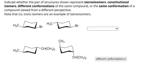 solved indicate whether the pair of structures shown