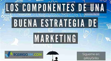 Los Componentes De Una Buena Estrategia De Marketing Marketing Digital