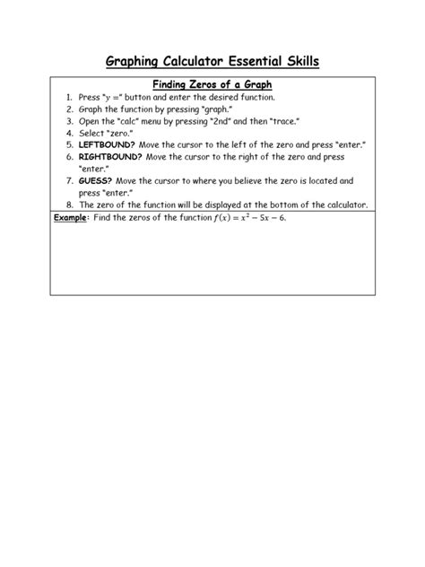 Graphing Calculator Essential Skills Pdf Finance And Money Management