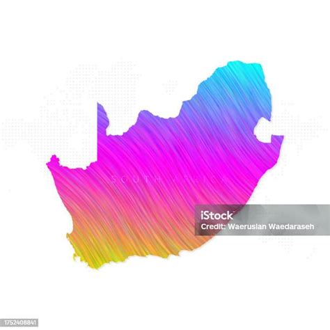 다채로운 하프톤 그라데이션의 남아프리카 지도 흰색 배경에 추상적인 선의 미래 기하학적 패턴 남아프리카공화국에 대한 스톡 벡터 아트 및 기타 이미지 Istock
