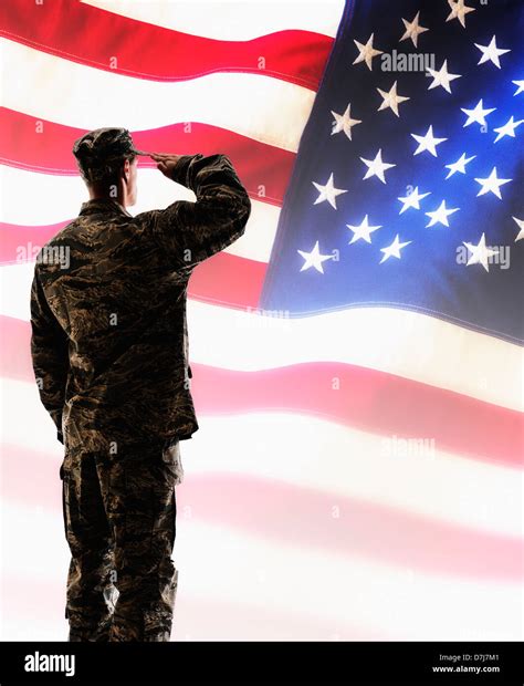 Army Soldier Salute Flag