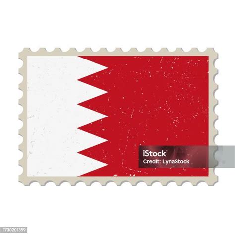 바레인 그런지 우표 바레인 국기가 흰색 배경에 분리되어 있는 빈티지 엽서 벡터 그림 복고풍 스타일 고무도장에 대한 스톡 벡터 아트 및 기타 이미지 Istock