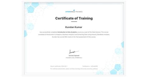 Kundan Kumar On Linkedin Successfully Completed The Introduction To Data Analytics Training From