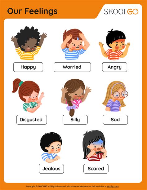 Feelings Worksheets For Kindergarten Feelings And Emotions