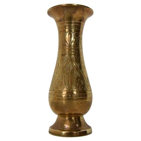 Vintage Brass Vase From India 1960s For Sale At 1stdibs Solid Brass
