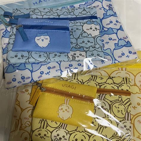 [정품] 치이카와 먼작귀 하치와레 우사기 파우치 세트 에이블리