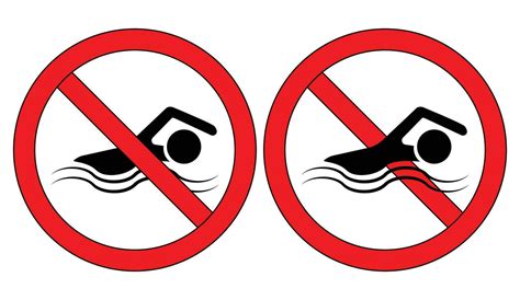 No Swimming Sign In This Area 25751333 Vector Art At Vecteezy