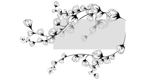 초대장 포스터 카드 텍스트를 위한 장소가 있는 배경을 위한 꽃꽂이 프레임 직물이나 종이에 인쇄하는 데 사용할 수 있습니다 풍부하게 장식 꽃 잔디 나뭇잎 가지 선화로 그려진