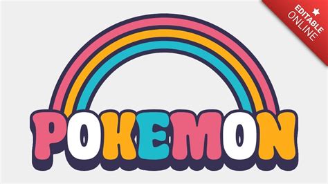 Pokémon Rainbow Font Text Effect Generator