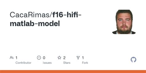 github cacarimas f16 hifi matlab model