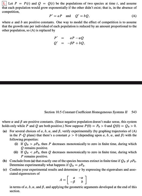 Solved Let P P T And Q Q T Be The Populations Of Two Chegg Com