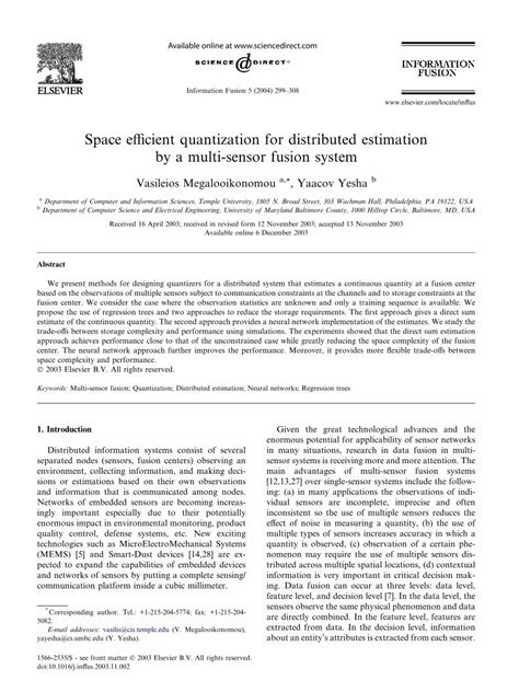 pdf space efficient quantization for distributed estimation by a