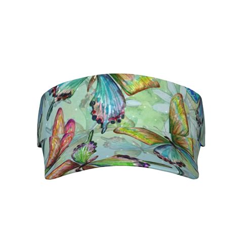 Disketp Retro Seamless Flying Butterflies Sun Visors For Women Men