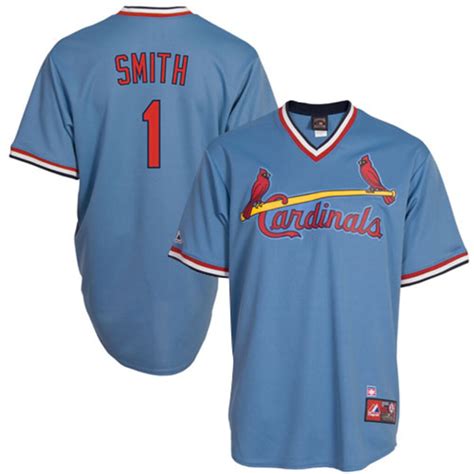 Majestic Ozzie Smith St Louis Cardinals Replica Cooperstown Throwback