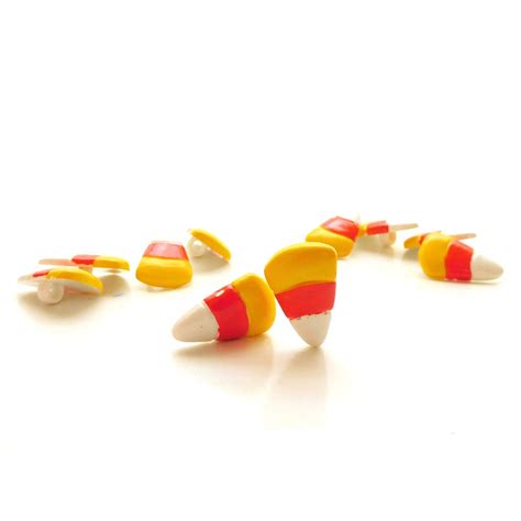 Candy Corn Buttons By Shellys Buttons Halloween Embellishments Set