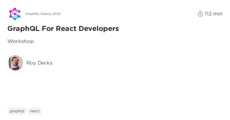 Graphql For React Developers Video Recording