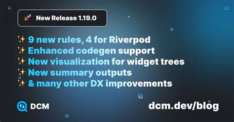 Flutter Releases 1190 Release With New Rules Dcm Analyzer Posted On