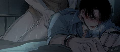 Rule 34 Attack On Titan Black Hair Blush Doggy Style Erwin Smith