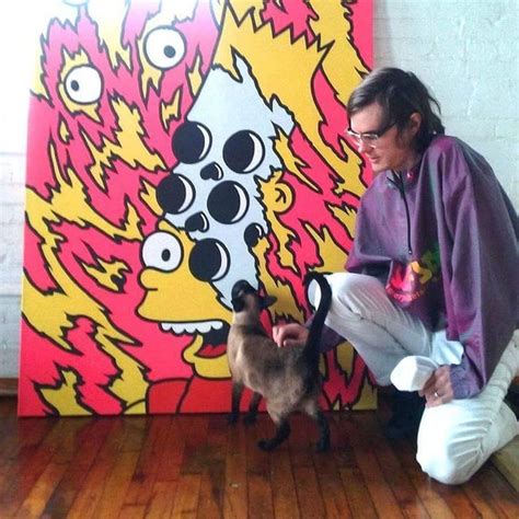 Bart Melting By Palm Treat Acrylic On Canvas 44 X 54” Rpainting