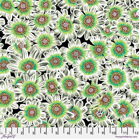White And Green Flowers On Black February 2023 Collection Lucy By Philip Jacobs Of Kaffe