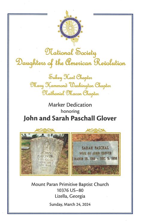 Nsdar Grave Marker Dedication March 24 2024 Captain John Collins Chapter