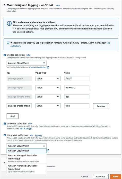 Prerequisites And Configuration Setup Using ECS Console AWS Distro
