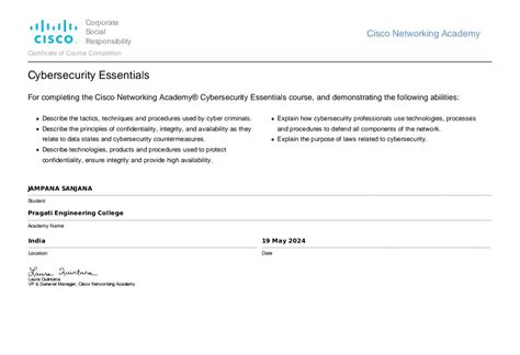 Sanjana Jampana On Linkedin Cybersecurity Cisco Professionaldevelopment Itsecurity